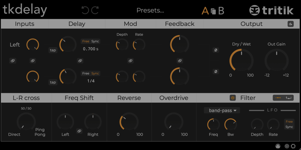 TkDelay - Creative Delay Plugin - Tritik