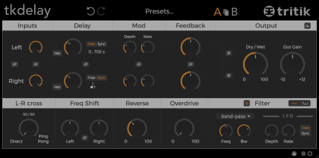 TkDelay - Versatile Delay Plugin - Tritik