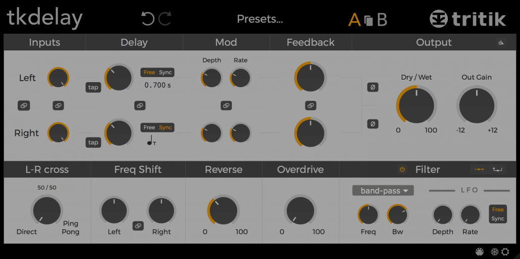 TkDelay - Creative Delay Plugin - Tritik